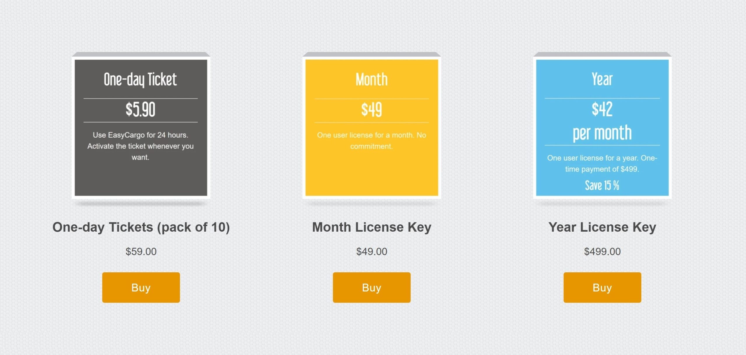 Online store & License keys | EasyCargo