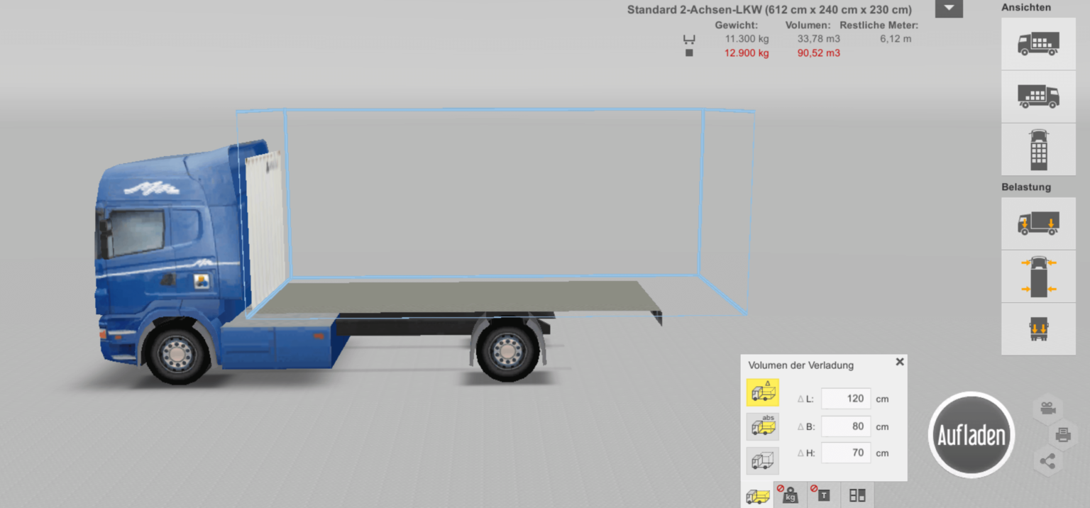 Wie erstellt man einen Ladeplan mit sehr großer Fracht? | EasyCargo